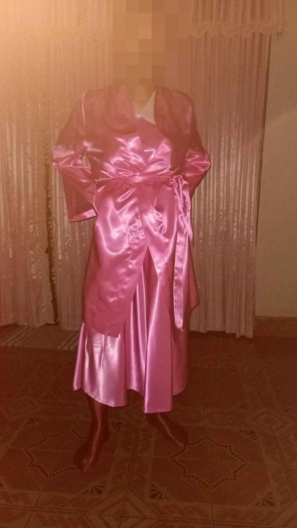 Pink Satin Dress 7 Pics Xhamster
